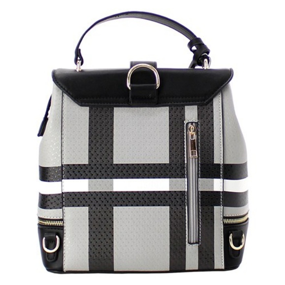 Bags | Classy Inspired Leather Plaid Backpackbook Bag | Poshmark